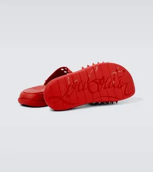 CHRISTIAN LOUBOUTIN Take It Easy Embellished Rubber Slides