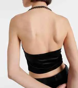 DIDU Chain-detail Velvet Vest