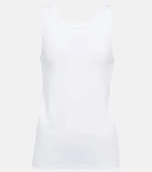 THE ROW Frankie Cotton Jersey Tank Top - White