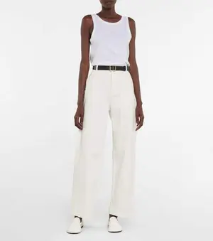 THE ROW Frankie Cotton Jersey Tank Top - White