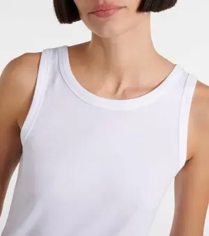 THE ROW Frankie Cotton Jersey Tank Top - White