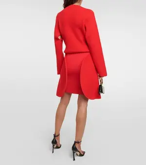 Victoria Beckham Paneled Jersey Miniskirt