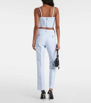 Versace Medusa '95 Gingham Bustier - Blue