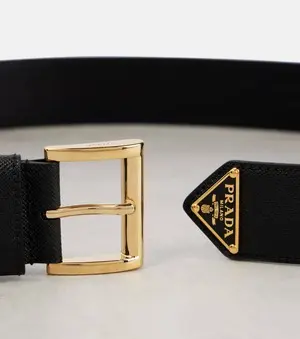 Prada Logo Leather Belt