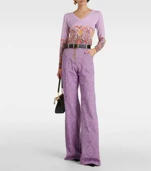 Etro Printed Silk-blend Sweater