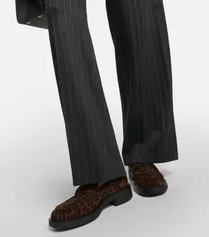 GIANVITO ROSSI Harris Leopard-print Suede Loafers