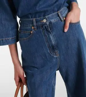 Valentino Garavani High-rise Wide-leg Jeans