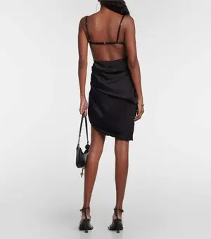Jacquemus La Saudade Brodee Mini Dress - Black
