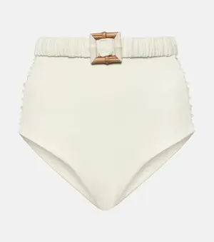 Johanna Ortiz High-rise Bikini Bottoms - Beige