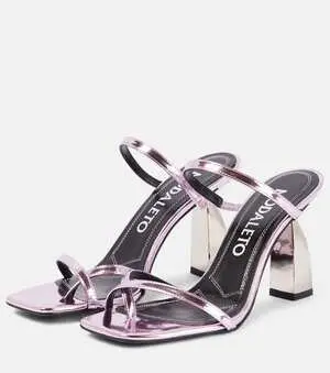 NODALETO Angel Metallic Leather Mules