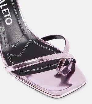 NODALETO Angel Metallic Leather Mules