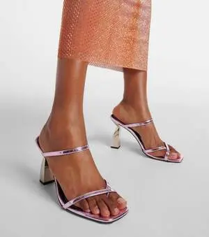 NODALETO Angel Metallic Leather Mules