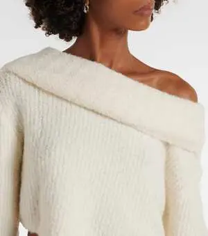 Christopher Esber Off-shoulder Bouclé Sweater