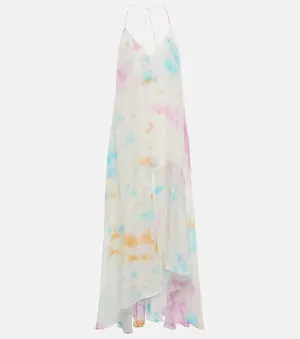 Anna Kosturova Silk Maxi Dress - Pink