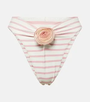 SAME Rose Floral-applique Bikini Bottoms - Pink
