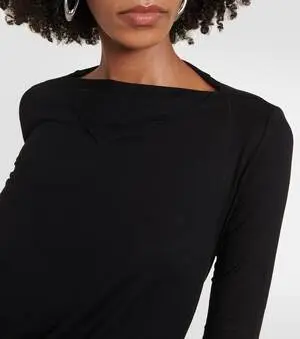 Rick Owens Draped Jersey Midi Dress