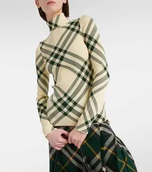 Burberry Check Turtleneck Sweater