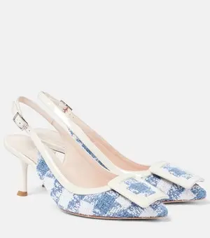 ROGER VIVIER Viv In The City 65 Slingback Pumps - White