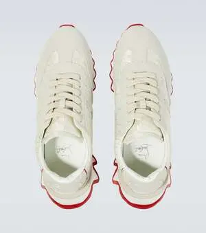 CHRISTIAN LOUBOUTIN Loubishark Leather Sneakers - Beige