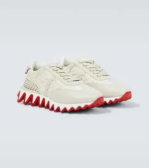 CHRISTIAN LOUBOUTIN Loubishark Leather Sneakers - Beige