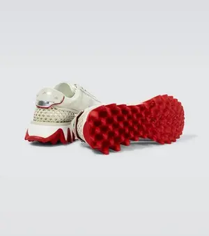 CHRISTIAN LOUBOUTIN Loubishark Leather Sneakers - Beige