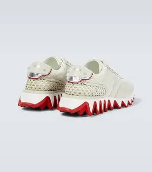 CHRISTIAN LOUBOUTIN Loubishark Leather Sneakers - Beige
