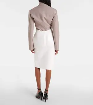 Alaïa Leather Pencil Skirt