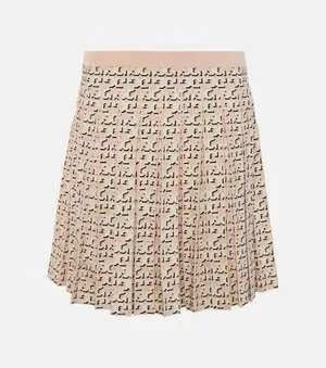 Tory Burch Monogram Pleated Miniskirt