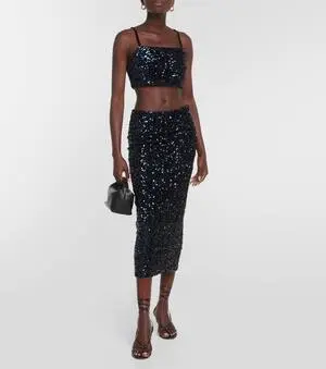 Dorothee Schumacher Sequined Crop Top