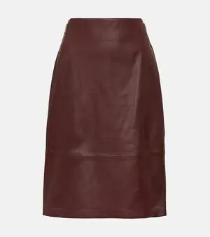 Vince Leather Pencil Skirt