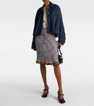 Dries Van Noten Lace-up Ribbed-knit Top