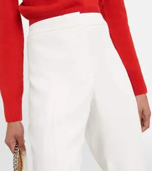 Alexander McQueen Mid-rise Slim Crepe Pants