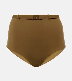 Loro Piana High-rise Bikini Bottoms With Belt Detail - Neutrals