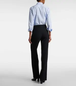 Dries Van Noten High-rise Wool-blend Straight Pants