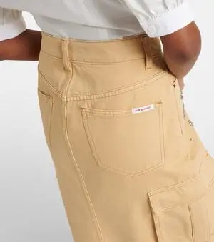 SELF-PORTRAIT Embellished Cargo Maxi Skirt