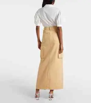 SELF-PORTRAIT Embellished Cargo Maxi Skirt