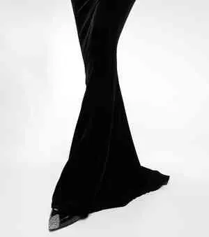 Alessandra Rich Embellished Velvet Gown