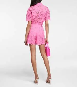SELF-PORTRAIT Floral Patterned Shorts