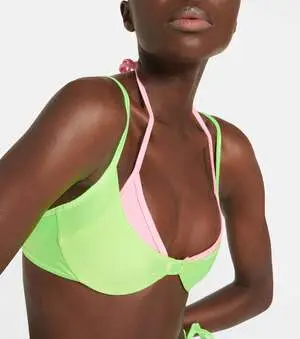 SAME Double Layer Bikini Top - Multicoloured