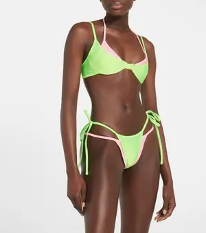 SAME Double Layer Bikini Top - Multicoloured