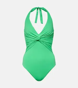 Melissa Odabash Zanzibar Gathered Swimsuit - Green