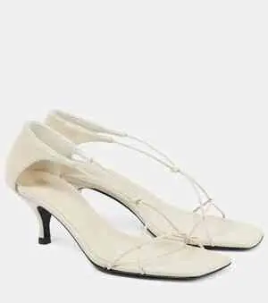 TOTEME Knot Leather Sandals - Beige
