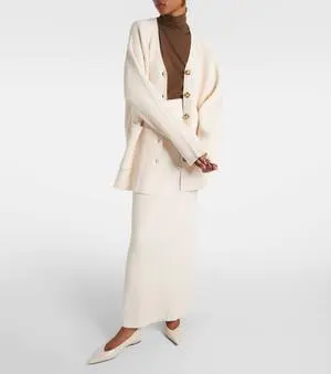 TOTEME Cotton-blend Boucle Maxi Skirt