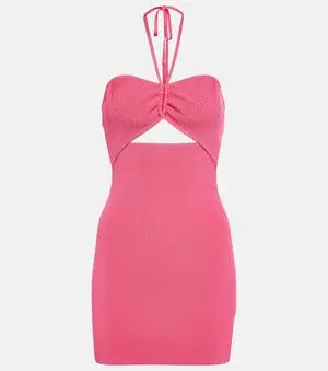 Simkhai Ribbed-knit Mini Dress - Pink