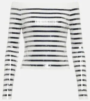 JEAN PAUL GAULTIER Sequined Striped Sweater - Multicoloured