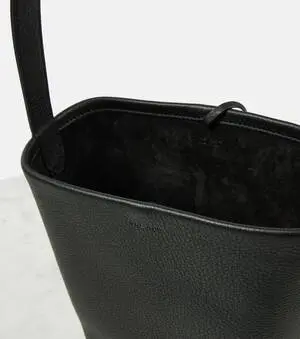 THE ROW Park Small Leather Tote Bag - Black