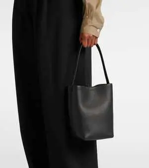 THE ROW Park Small Leather Tote Bag - Black