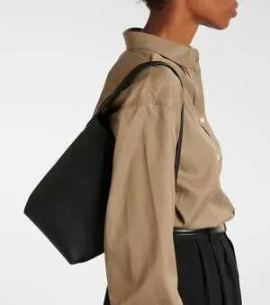 THE ROW Park Small Leather Tote Bag - Black