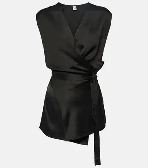 TOTEME Asymmetric Satin Top