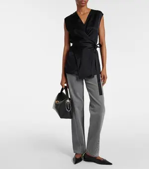 TOTEME Asymmetric Satin Top